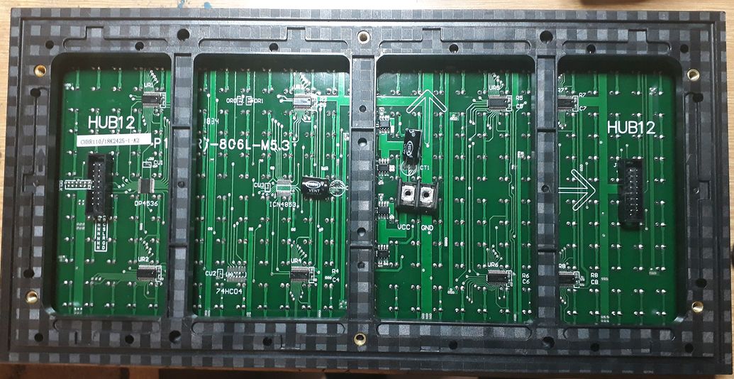 Monochrome 32 16 P10 Hub12 Led Matrix Control With Esp32 Smartmatrix