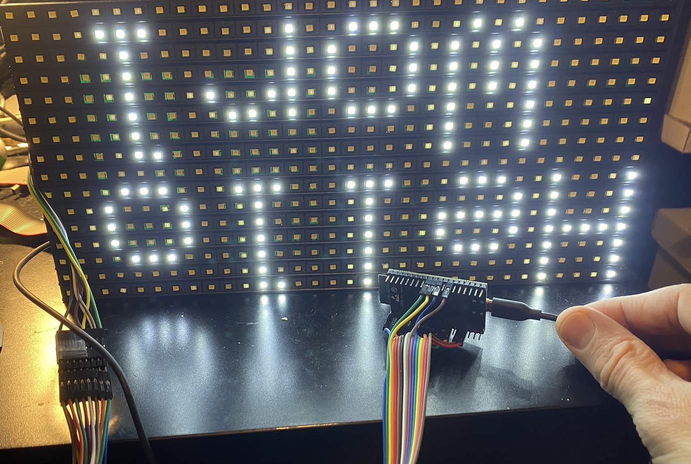 Monochrome 32 16 P10 Hub12 Led Matrix Control With Esp32 Smartmatrix
