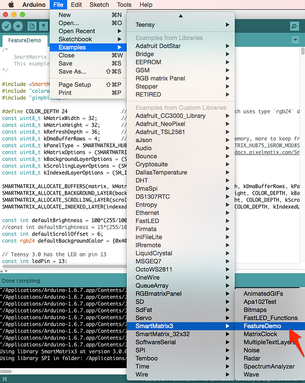 Is there a working Arduino sketch for SmartMatrix? - SmartMatrix Shield - SmartMatrix Community