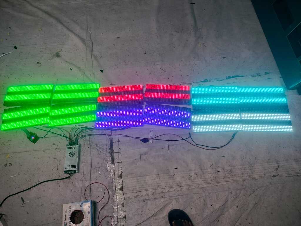 I m using 12 panel of P10 RGB (32x16, 8Scan, A,B&C address line) using ...